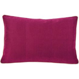 done. Dekokissen &raquo;Joy&laquo; unifarben, Rei&szlig;verschluss, Kissenh&uuml;le ohne F&uuml;llung, 1 St&uuml;ck lila Polyester B/L: 40cm x 60cm, 1 Stk.