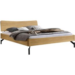 Hasena Holzbett &raquo;Albinia&laquo; Massivholzbett Albinia, Fu&szlig;h&ouml;he 20 cm braun Liegefl&auml;che L&auml;nge B: 200cm x 180cm, Eiche, H&ouml;he Bett: 84cm H&ouml;he Fu&szlig;teil: 20cm