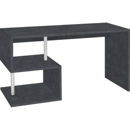 Home Affaire Schreibtisch &raquo;Esse, modernes Design&laquo; in verschiedenen Breiten, mit und ohne Monitoraufsatz, Made in Italy grau B/H/T: 140cm x 77,5cm x 