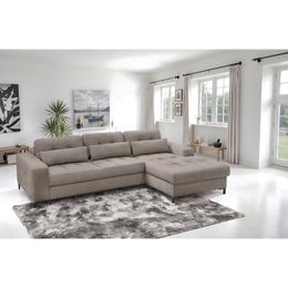 exxpo - sofa fashion Ecksofa &raquo;Bonito, mit R&uuml;cken- und Sitztiefenverstellung, inkl. Bett & Bettkasten&laquo; Sitztiefenverstellung,H&ouml;henverstellung braun B/H