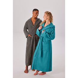 Unisex-Bademantel OTTO HOME, L:132cm, grau, Veloursfrottier, Hausm&auml;ntel, "Regona, Hotelbademantel, Morgenmantel, Standardl&auml;nge & &Uuml;berl&auml;nge", Damen &