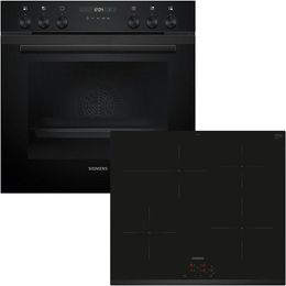 Siemens Elektro-Herd-Set &raquo;HE217GBB4&laquo; mit Teleskopauszug nachr&uuml;stbar Gelingsichere cookControl10 & gleichm&auml;&szlig;ige 3D-Hei&szlig;luft schwarz Zuschaltbare 
