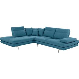 Calia italia Ecksofa &raquo;Toby Wing, B/T: 288/232 cm, Designsofa mit hohem Sitzkomfort, L-Form&laquo; Sitztiefenverstell.,wahlw. mit Kissen-Set, F&uuml;&szlig;e chrom 