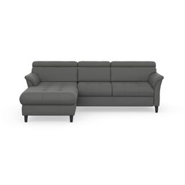 Sit & More sit&more Ecksofa &raquo;Marano L-Form&laquo; inklusive Kopfteilverstellung, optional Schlaffunktion & Bettkasten grau 100% Polyester B/H/T: 257cm x 166cm, Luxus-