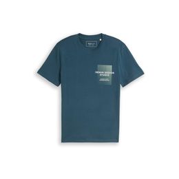 Tom Tailor Denim T-Shirt Herren Gr&ouml;&szlig;e S petrol / mint / wei&szlig;