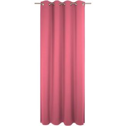 Adam Vorhang &raquo;Uni Collection&laquo; &Ouml;sen 1 Stk. tlg. Blickdichter aus 100% Bio-Baumwolle pink Baumwolle (Bio-Baumwolle) 355cm, &Ouml;sen, 142cm
