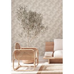 A.S. Cr&eacute;ation Vliestapete &raquo;Natural Living 3D Tapete&laquo; gemustert matt neutral leicht strukturiert 3D Tapete Vlies Vlies Wand Tapeten Wohnzimmer Schlafzimmer K&uuml;che 