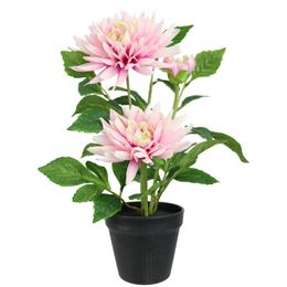 I.GE.A. Kunstblume &raquo;Chrysantheme im Topf 40cm&laquo; Kunstpflanze Pflanze Blume k&uuml;nstlich Deko Herbstdeko Seidenblume B/H/L: 20cm x 40cm