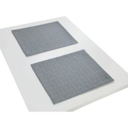 Adam Platzset &raquo;Graphic Ventus Light&laquo; blau Obermaterial: 100% Baumwolle B/L: 30cm x 40cm, 2 Stk., Bio-Baumwolle, eckig