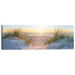 Reinders Deco-Panel &raquo;Sonnenuntergang in den D&uuml;nen&laquo; Wohnzimmer - Beige - MDF - Wasser - 118x40 cm beige B/H/T: 118cm x 40cm x 2cm