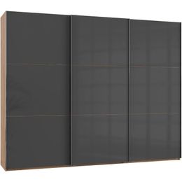 wimex Schwebet&uuml;renschrank &raquo;Level by fresh to go&laquo; mit Glast&uuml;ren grau B/H/T: 300cm x 236cm x 65cm, T&uuml;ren: 3 Stk.