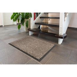Astra Fu&szlig;matte &raquo;Perle&laquo; rechteckig 9 mm H&ouml;he T&uuml;rmatte, Schmutzfangmatte, waschbar, In und Outdoor grau Kunstfaser B : 80cm 1 Stk., 9mm, L: 120cm