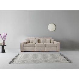 Home Affaire 3-Sitzer &raquo;Skara&laquo; Lounge-Sofa mit Federkernpolsterung, in vielen Bezugsvarianten beige 100% Polyester B/H/T: 310cm x 86cm x 100cm, 