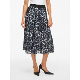 Vila Damen Plisseerock &raquo;VINITBAN PRINT SKIRT - NOOS&laquo; grau S (36)