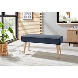 exxpo - sofa fashion Eckbank &raquo;Lungo&laquo; Frei im Raum stellbar blau 100% Polyester B/H/T: 104cm x 50cm x 40cm, Webstoff, Bankhocker