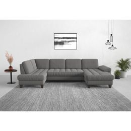 Sit & More sit&more Wohnlandschaft &raquo;Westham U-Form&laquo; wahlweise mit Schlaffunktion, Bettkasten, Sitztiefenverstellung grau 90% Polyester 10%Polyamid B/H/T: 338cm x