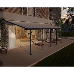 Terrassendach &raquo;Feria Alu Terrassen&uuml;berdachung&laquo; einfache DIY Montage grau Aluminium, Polycarbonat (PC) B/H/T: 851cm x 305cm x 294cm