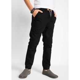 bonprix Herren bonprix Thermohose &raquo;Regular Fit Thermohose mit Jerseyfutter&laquo; mit Baumwollfutter, elastischer Bund mit Kordelzug, Regular Fit schwarz 