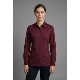 bonprix Damen bonprix Langarmbluse &raquo;Long-Stretch-Bluse&laquo; lockere Passform, mit Stehkragen, mit verdeckter Knopfleiste rot 46