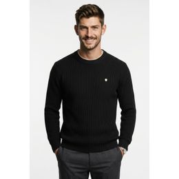 Jack & Jones JACK & JONES Herren Strickpullover "JPRBLURICHARD KNIT CREW NECK"schwarz, Gr. S, unifarben, Strick, Obermaterial: 73% Polyester, 27% Polyacryl,