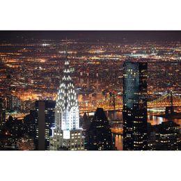 papermoon Fototapete &raquo;Chrysler Geb&auml;ude New York&laquo; bunt Vlies B/L: 3,5m x 2,6m, Rollen: 1