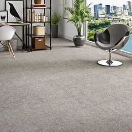 OTTO home Teppichboden &raquo;Rava, Velours, Gesamth&ouml;he 16 mm&laquo; rechteckig Uni Farben, Breite 400 cm, weich, strapazierf&auml;hig, Wohnzimmer beige Kunstfaser B :
