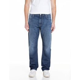 Replay Herren Straight-Jeans &raquo;Aideen&laquo; im 5-Pocket-Stil blau 30, L&auml;nge 32