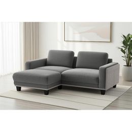 Sit & More sit&more Ecksofa &raquo;Concept&laquo; Modernes Sofa in drei Fu&szlig;farben zur Auswahl grau 100% Polyester B/H/T: 226cm x 84cm x 167cm, Recamiere links,mit Fu&szlig; Buche 
