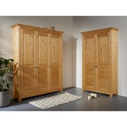 OTTO home Schuhschrank &raquo;Rauna&laquo; aus massiver Kiefer, viel Stauraum beige Massivholz B/H/T: 113cm x 194cm x 39cm, T&uuml;ren: 2 Stk., Komplettausf&uuml;hrung