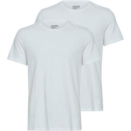 Blend Herren T-Shirt Packung, 2 Stk. mit Rundhalsausschnitt, im Basic-Stil, aus Baumwollmischung wei&szlig; XL