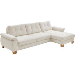Die PlanBar Ecksofa &raquo;PP-LA19101 L-Form, Breite 316 cm&laquo; wahlweise mit Schlaffunktion und verstellbaren Kopfst&uuml;tzen, in Cord beige 88% Polyester;12% 