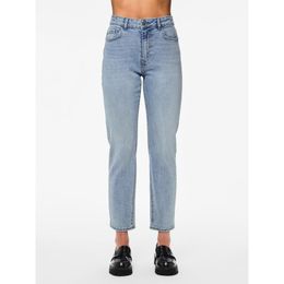 Pieces Damen Pieces High-waist-Jeans &raquo;PCBELLA HW TAP ANK JEANS LB302 NOOS&laquo; blau 25, L&auml;nge 32