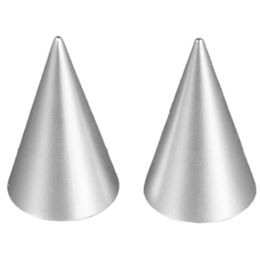 Liedeco Gardinenstangen-Endst&uuml;ck &raquo;Cone&laquo; f&uuml;r Gardinenstangen &Oslash; 16 mm silber 2 Stk.