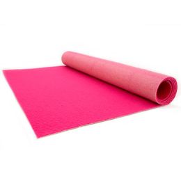 PRIMAflor-Ideen in Textil L&auml;ufer &raquo;PODIUM&laquo; rechteckig 2,6 mm H&ouml;he Breite 100 cm, robuster Nadelfilz, Uni-Farben pink Polypropylen (PP) B : 100cm 1 Stk.