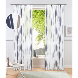 OTTO home Gardine &raquo;Dimona&laquo; Kr&auml;uselband 2 Stk. tlg. 2er-Set, Bestseller, Polyester, Wellen wei&szlig; Voile, Polyester 175cm, Kr&auml;uselband, 140cm