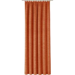 WIRTH Vorhang &raquo;Trondheim B&laquo; Kr&auml;uselband 1 Stk. tlg. nach Ma&szlig; orange Chenille, Polyacryl 335cm, Kr&auml;uselband, 132cm