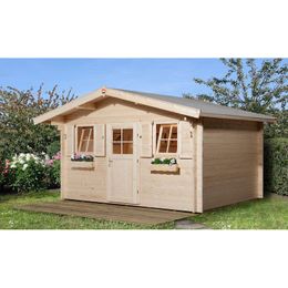 Weka Gartenhaus &raquo;138 Gr.1&laquo; beige Massivholz Fu&szlig;boden im Gartenhaus, ohne Dacheindeckung