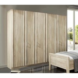 Wiemann Kleiderschrank &raquo;Meran&laquo; beige Holzwerkstoff B/H/T: 246,3cm x 196cm x 58cm, T&uuml;ren: 5 Stk.