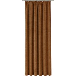 WIRTH Vorhang &raquo;Trondheim B&laquo; Kr&auml;uselband 1 Stk. tlg. nach Ma&szlig; rot Chenille, Polyacryl 295cm, Kr&auml;uselband, 132cm