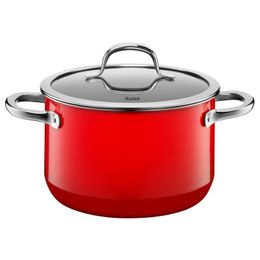 Silit Fleischtopf &raquo;Passion red, Kochtopf Induktion schneid- und kratzfest&laquo; Silargan rot 3,7 l + &Oslash; 20cm + H&ouml;he 12,8cm