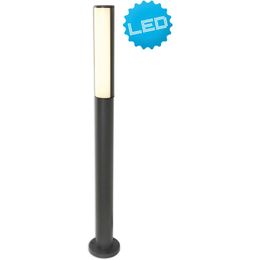 N&auml;ve n&auml;ve LED Au&szlig;en-Stehlampe &raquo;Flair&laquo; 1 Stk. Warmwei&szlig; Aluminium dunkelgrau H&ouml;he 90cm IP54 warmwei&szlig;es Licht grau 1, &Oslash; 6,5cm H: 90cm, 1 Stk.