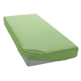 bellana Spannbettlaken &raquo;bellana Melone, 100% Baumwolle, Jersey, b&uuml;gelfrei&laquo; reine Baumwolle, Spannbetttuch f&uuml;r Matratzen bis 25cm H&ouml;he gr&uuml;n Mako-Jersey