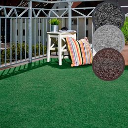 ANDIAMO Kunstrasen &raquo;Aberdeen, Gesamth&ouml;he 10 mm, Made in Belgium&laquo; rechteckig mit Drainagenoppen, f&uuml;r Balkon, Terrasse, Wintergarten, Nadelfilzoptik gr&uuml;n 