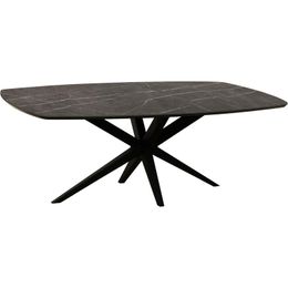 OMG Design Esstisch &raquo;Wellington&laquo; 1 Stk. tlg. Hochwertige Melamin-Tischplatte mit Metallgestell schwarz B/H/T: 138cm x 77cm x 85cm