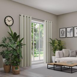 Neutex for you! Verdunkelungsvorhang &raquo;INSULA&laquo; &Ouml;sen 1 Stk. tlg. Uni-Dimout f&uuml;r starke Verdunklung, nach Ma&szlig; beige Polyester 240cm, &Ouml;sen, 140cm