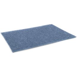 PRIMAflor-Ideen in Textil Nadelvliesteppich &raquo;MALTA&laquo; rechteckig 2,5 mm H&ouml;he Uni-Farben, strapazierf&auml;hig & pflegeleicht, Kurzflor, Nadelvlies blau 