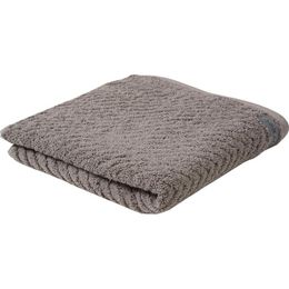 Ross Duschtuch &raquo;Smart&laquo; Uni-Rippe mit Velourslabel grau Frottier, Obermaterial: 100% Baumwolle B/L: 70cmx140cm, 1 Stk., Frottier