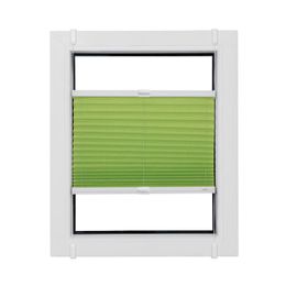 SUNLINES Plissee &raquo;Start-up Style Crush&laquo; Lichtschutz ohne Bohren verspannt nach Ma&szlig; gr&uuml;n Obermaterial: 80% Polyester, 15% Metall, 5% Kunststoff 110cm, 