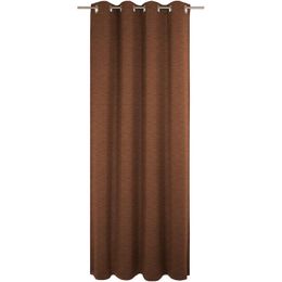 WIRTH Vorhang &raquo;Trondheim B&laquo; &Ouml;sen 1 Stk. tlg. braun Chenille, Polyacryl 215cm, &Ouml;sen, 132cm