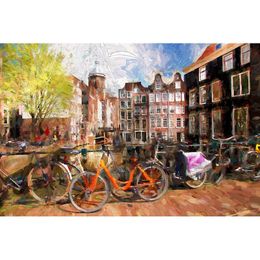 papermoon Fototapete &raquo;AMSTERDAM-ALTSTADT LONDON PARIS&laquo; bunt Vlies B/L: 2,5m x 1,86m, Bahnen: 5 Stk.